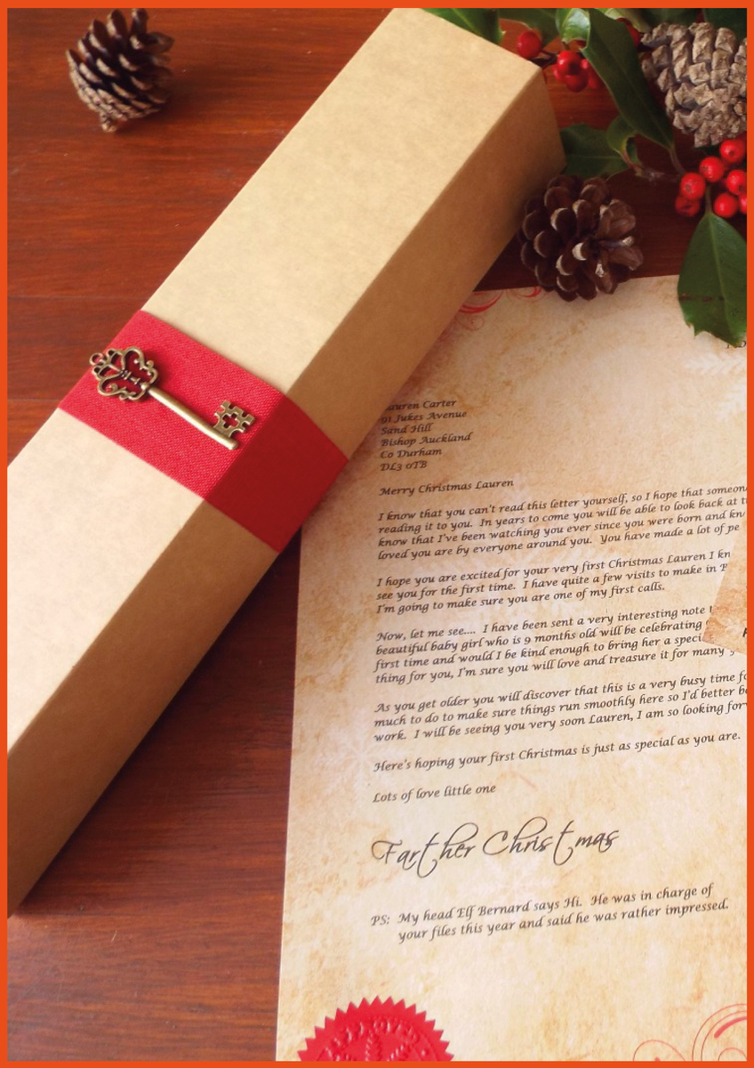 Luxury Vintage Personalised Santa Scroll